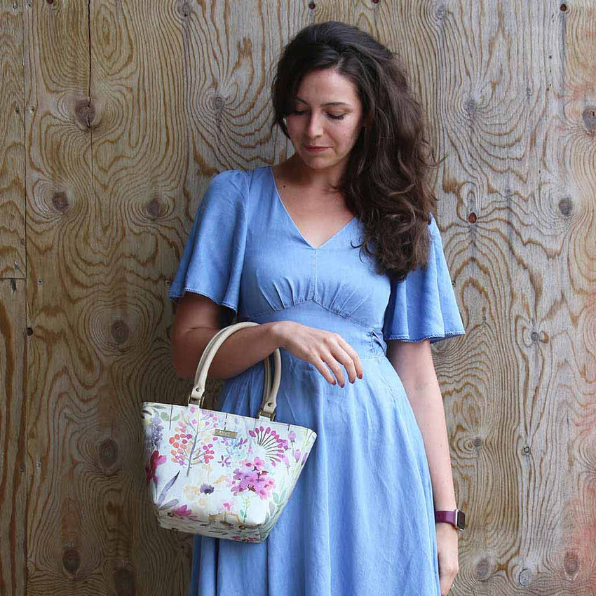 Lilac Floral Handbag | Unique Design | British-Made – Umpie Handbags