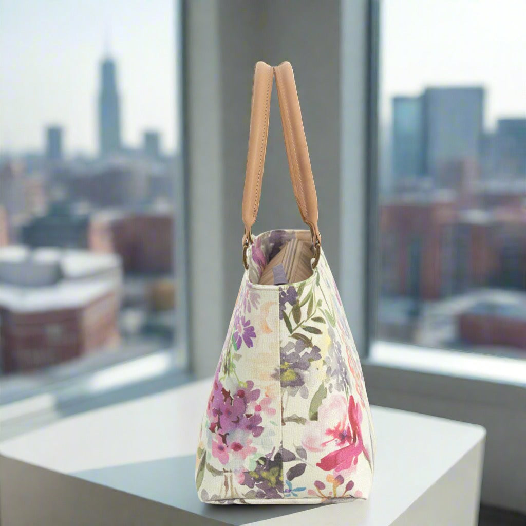 Lilac Floral Handbag | Unique Design | British-Made – Umpie Handbags